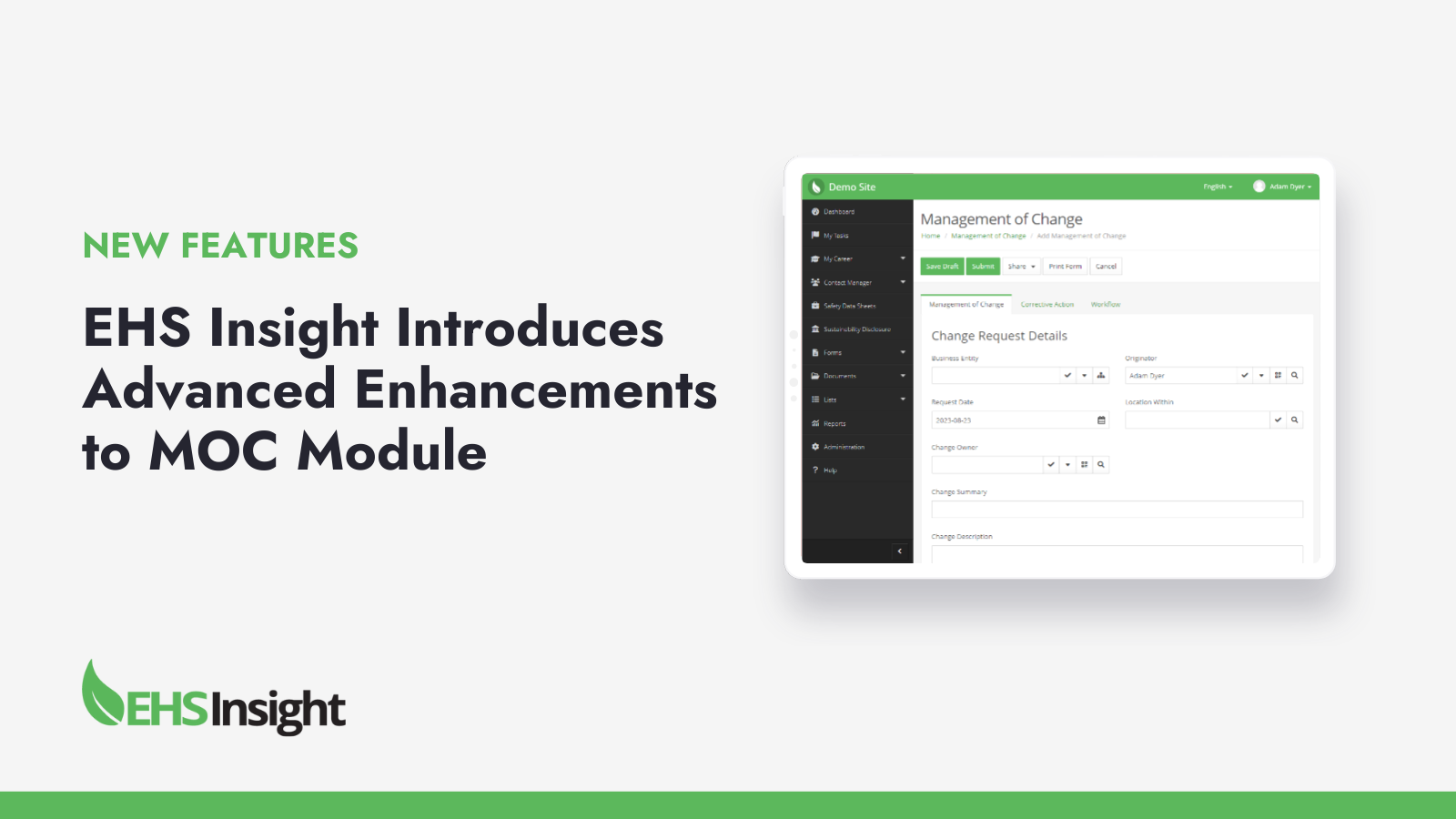 EHS Insight Introduces Advanced Enhancements to Management of Change Module